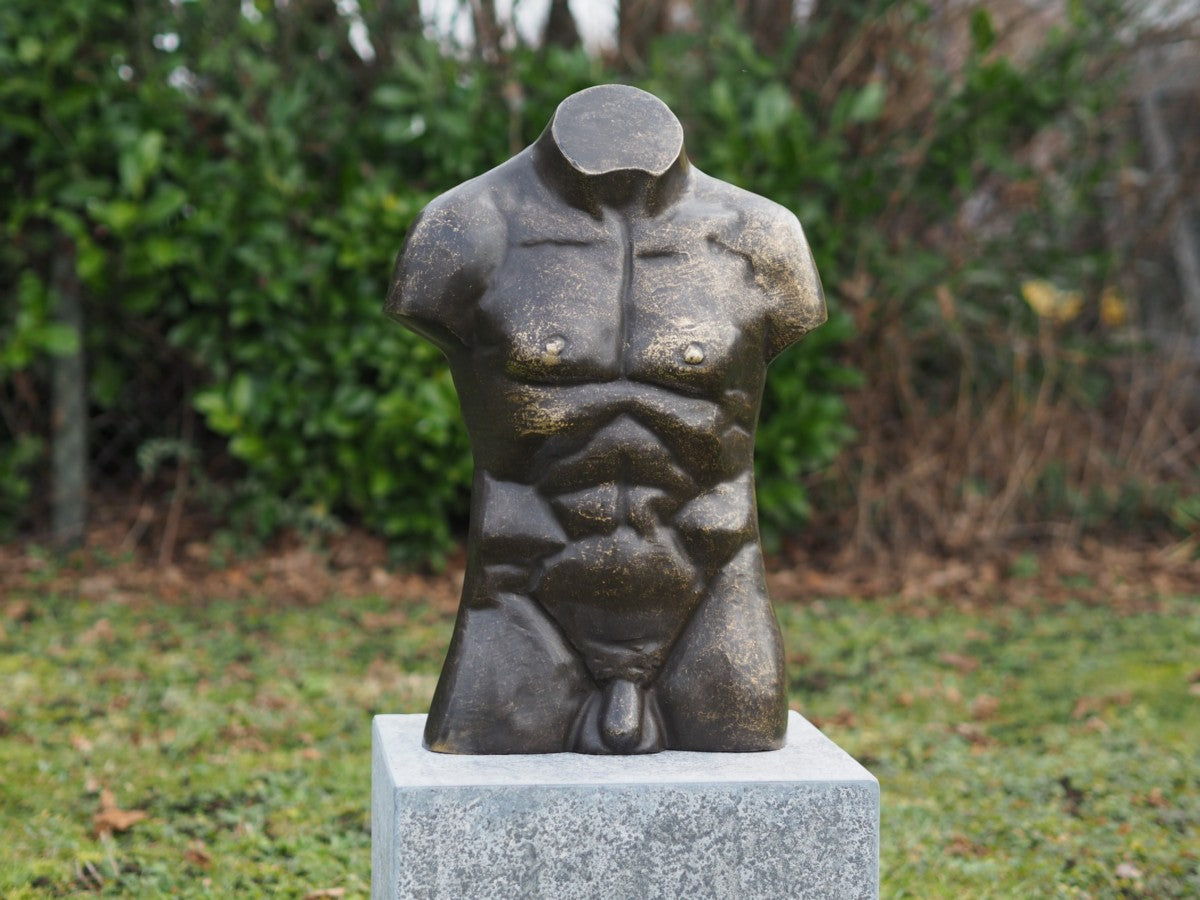 Bronze statue of a large male torso, 56x20x41cm | Doika