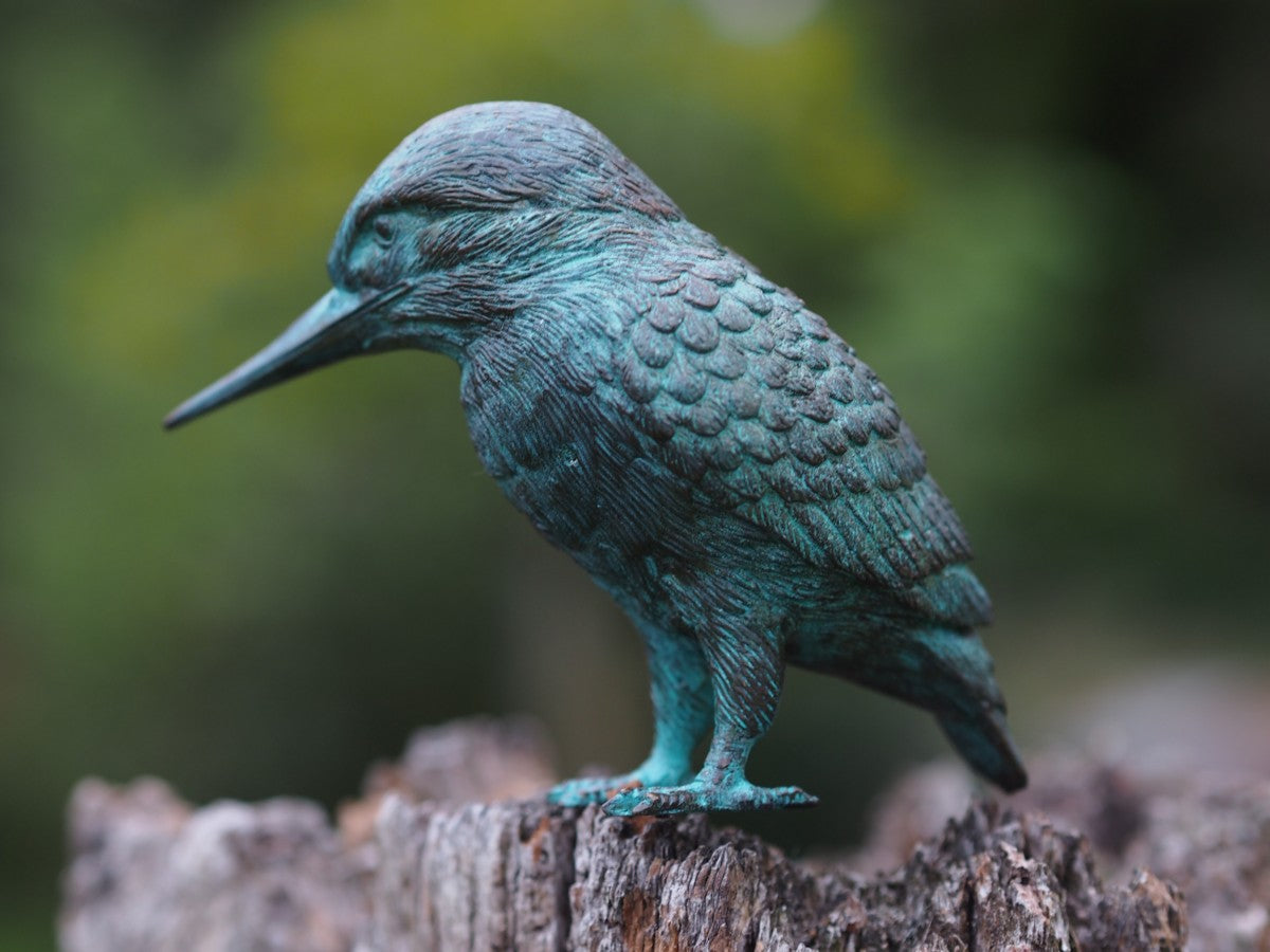 Bronzen beeld ijsvogeltje 10x6x14cm | Doika