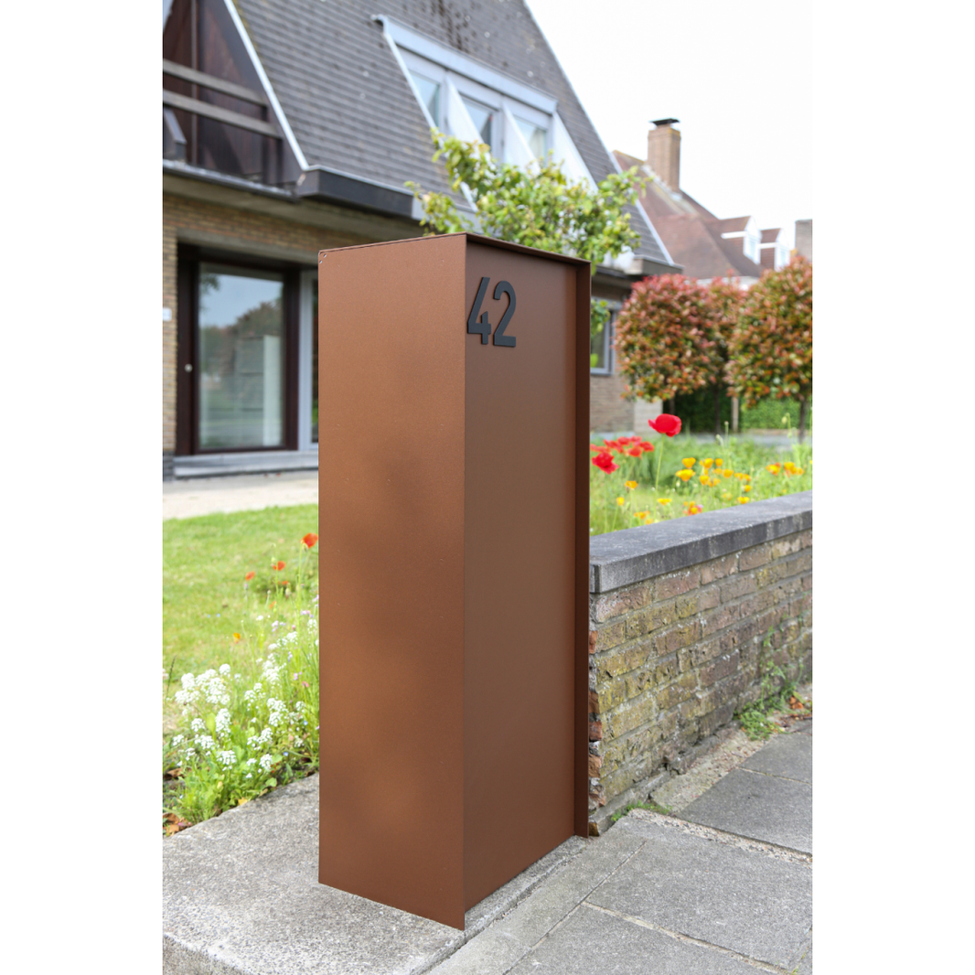 eSafe Dropbox Small Pakketbrievenbus Cortenstaal look - Doika BV