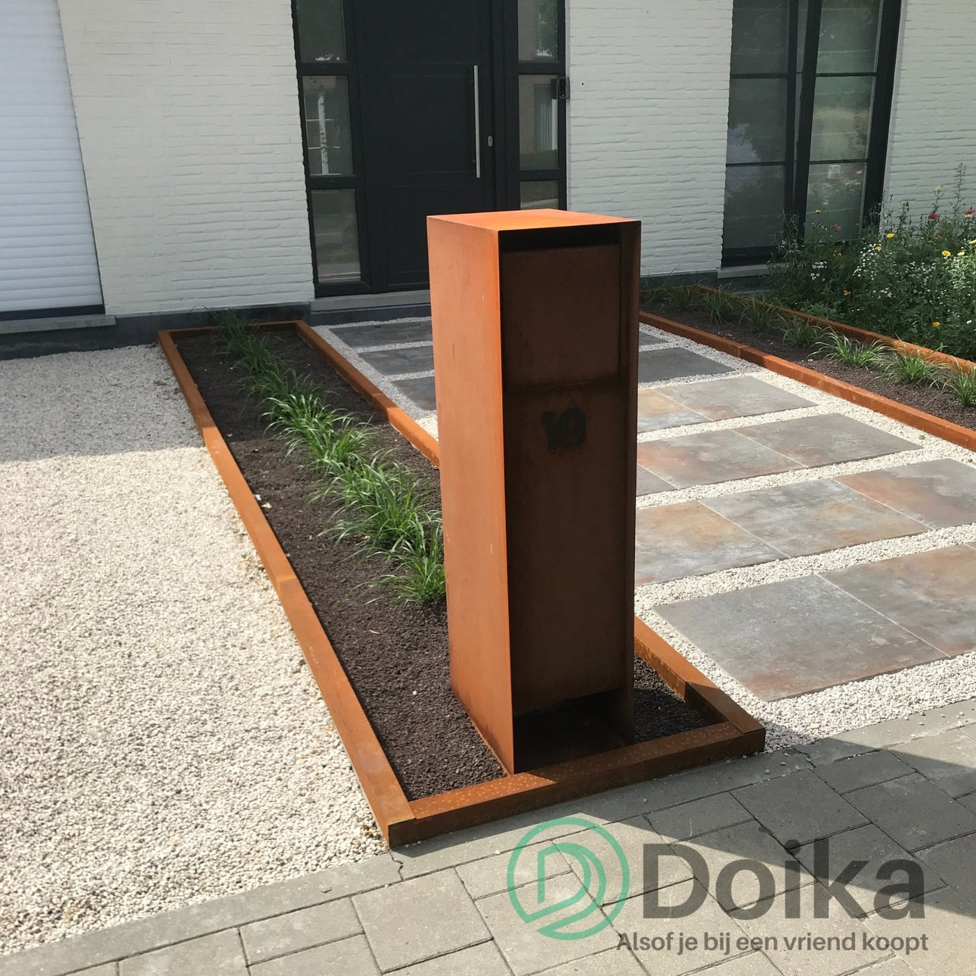 Geroba Pakketbrievenbus Pakun Cortenstaal - Doika BV